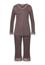 Hanro MOMENTS - Pyjama - stonewash/taupe - Zalando.nl