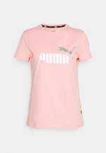 Puma METALLIC LOGO TEE - T-shirts print - peach smoothie/pink - Zalando.dk