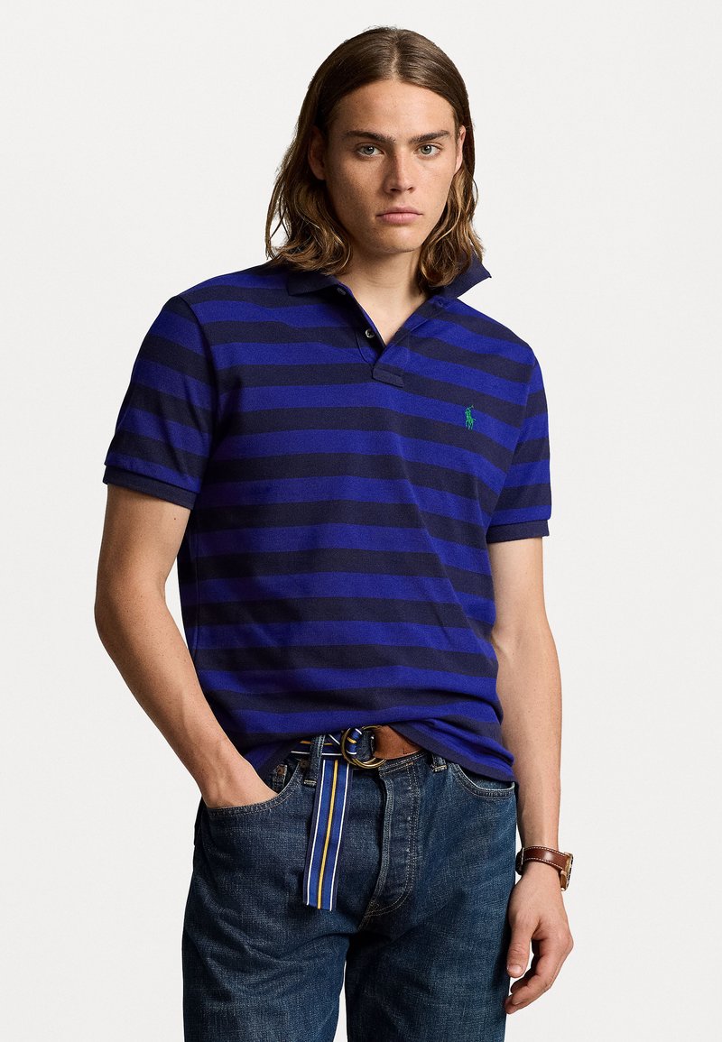 Polo Ralph Lauren CUSTOM SLIM FIT STRIPED MESH POLO SHIRT - Polo shirt ...
