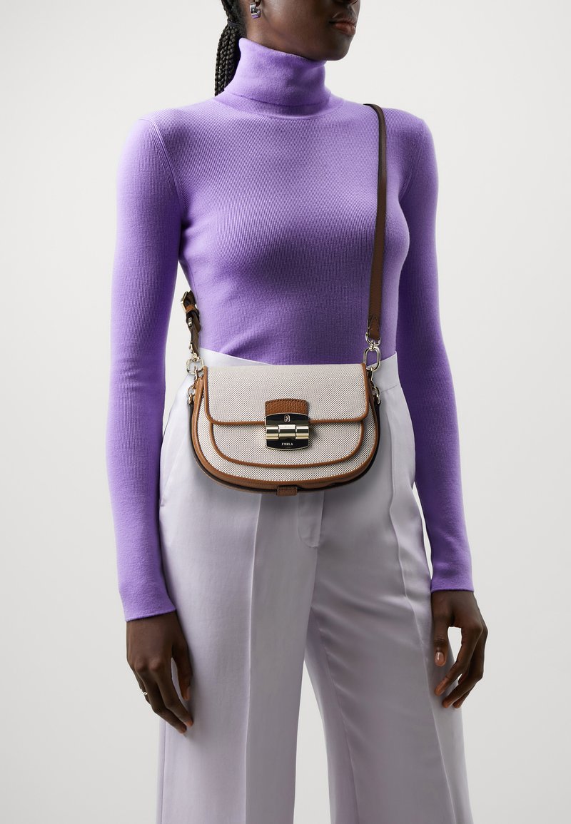 Furla CLUB CROSSBODY - Across body bag - naturale/cognac/brown - Zalando