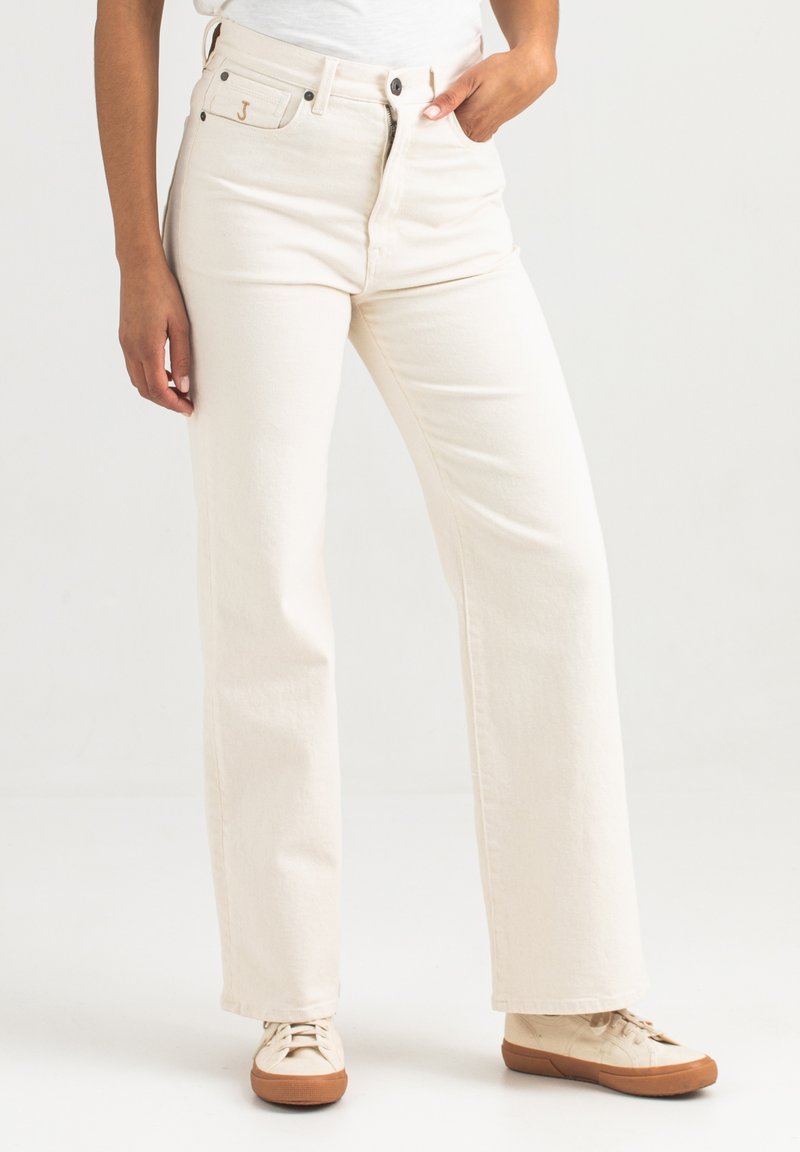 Butcher of Blue CARMEL HIGH WIDE LEG - Jeans Bootcut - chalk/offwhite ...