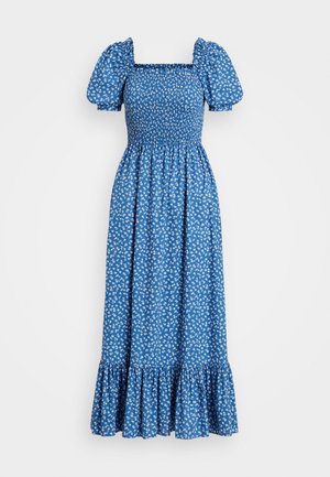 Polo Ralph Lauren SHORT SLEEVE DAY DRESS - Maxi-jurk - blue floral/blauw - Zalando.nl