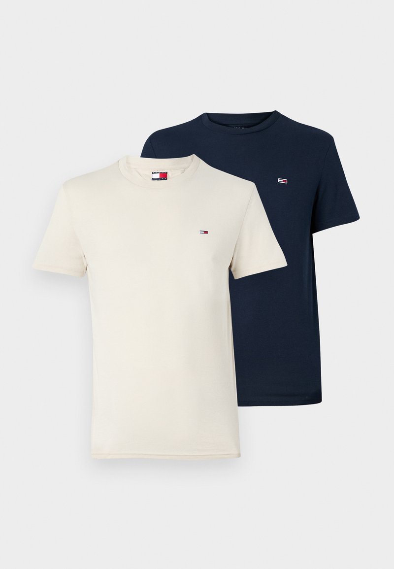 Tommy Jeans 2-PACK EXTRA SLIM JERSEY T-SHIRTS - T-shirts - newsprint ...