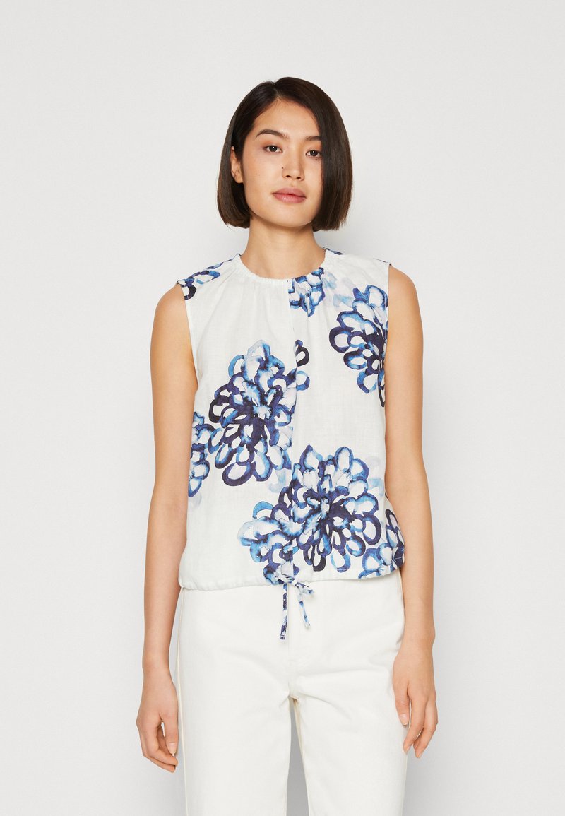 Marc O'Polo HIGH CREW NECK WITH GATHERING STRINGS AT HEM - Top - multi ...