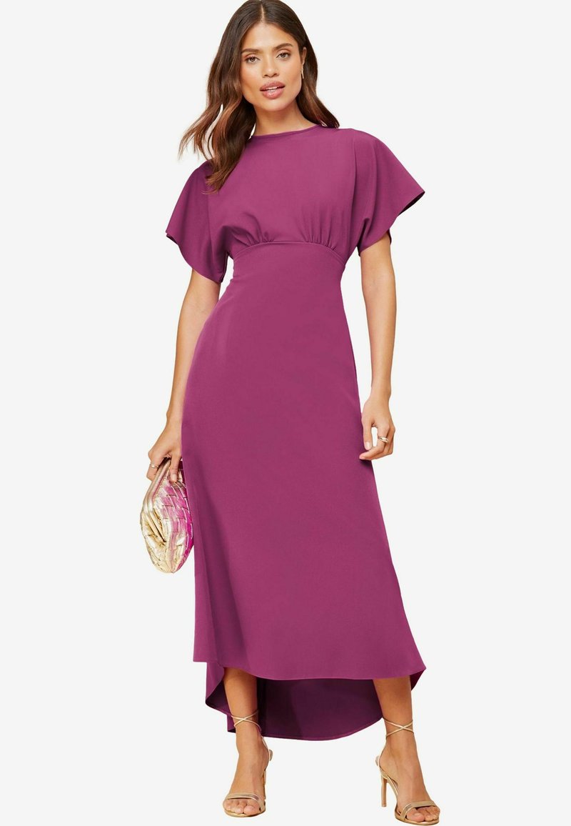 Lipsy FIT - FLUTTER SLEEVE UNDERBUST MIDI - Rochie maxi - pink/roz ...