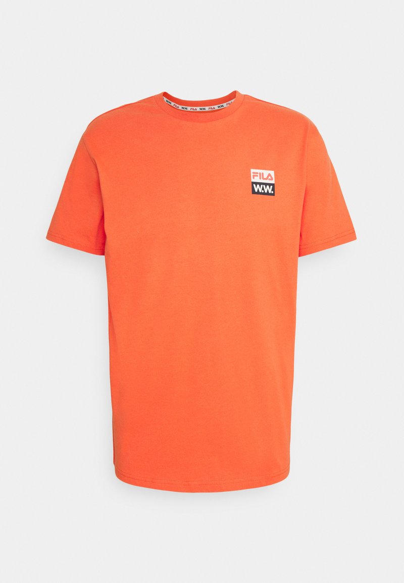 Fila BORIS - T-Shirt print - dark red/dunkelrot - Zalando