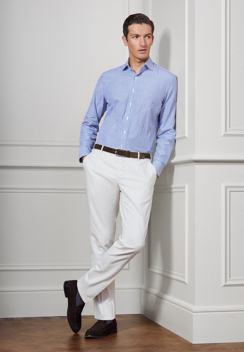Hackett London SR BENGAL STRIPE - Formal shirt - navy white/blue ...