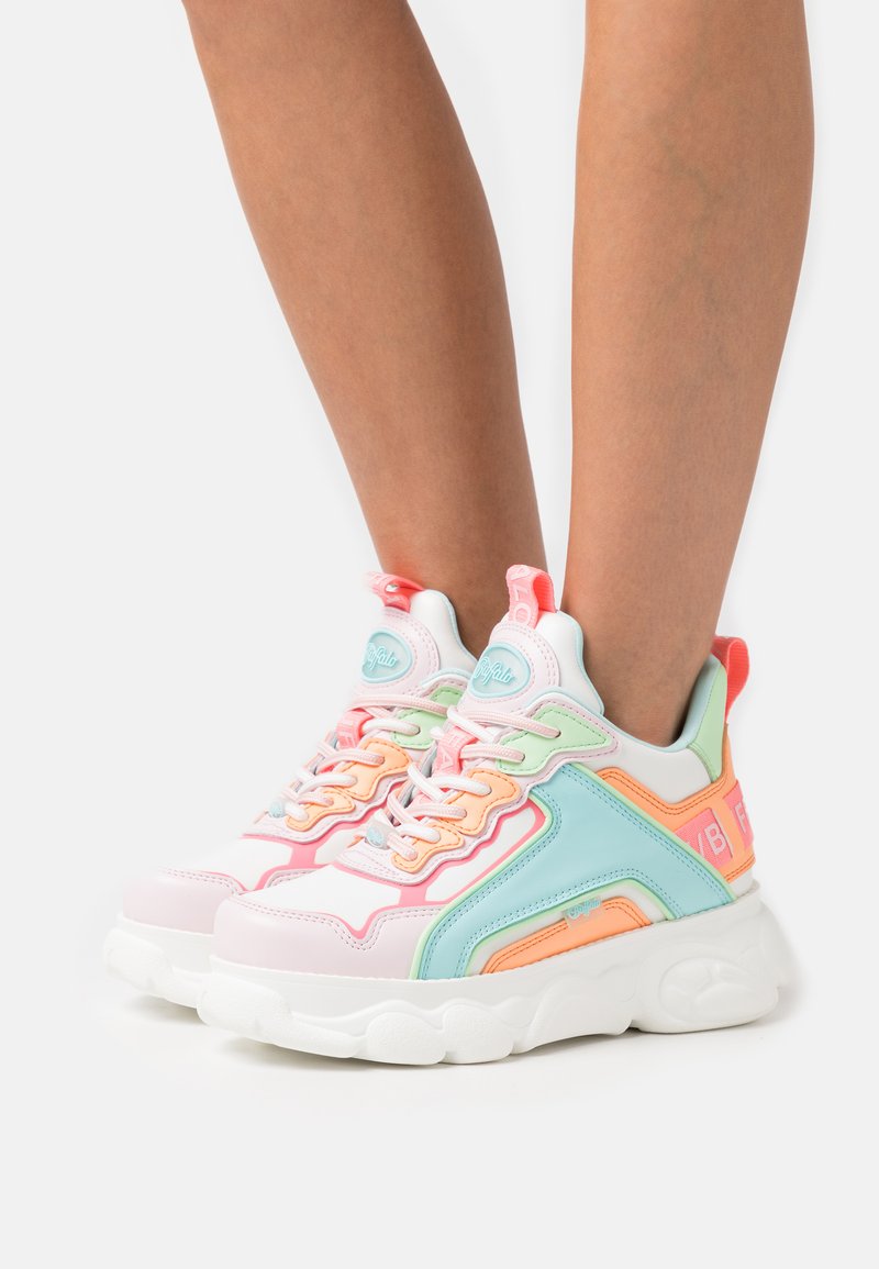 Buffalo CHAI - Sneaker low - neon multi-coloured/weiß - Zalando.ch