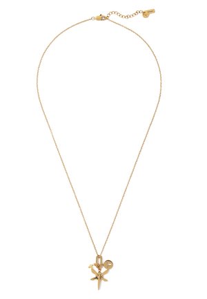 FABLE ENGLAND ENAMEL MOTH & LEAF CHARM NECKLACE - Collar - goldcoloured ...