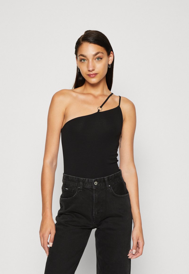 Weekday RING ASSYMETRIC SINGLET - Top - black - Zalando.ie