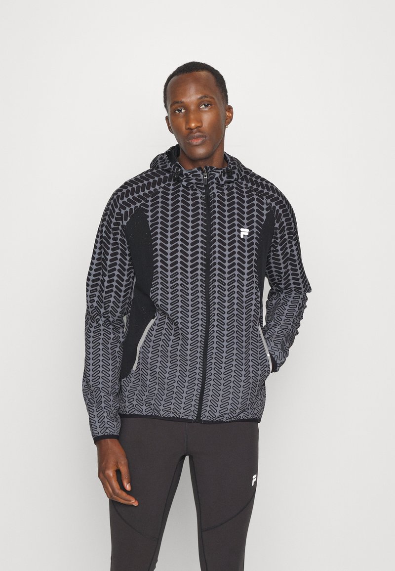 Fila RAGA HOODED RUNNING JACKET - Running jacket - night owl/dark grey ...