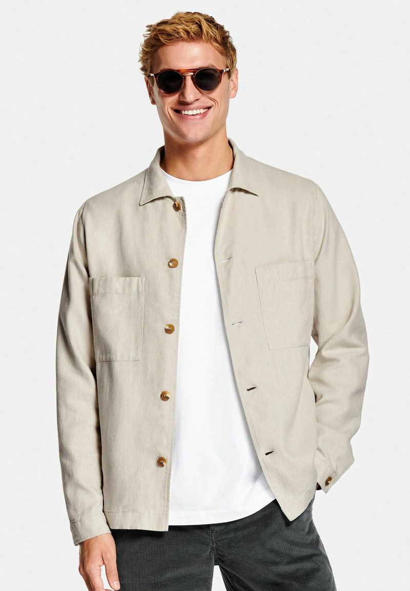 MR MARVIS THE LINEN SHACKET - Summer jacket - Gazettes/light brown ...