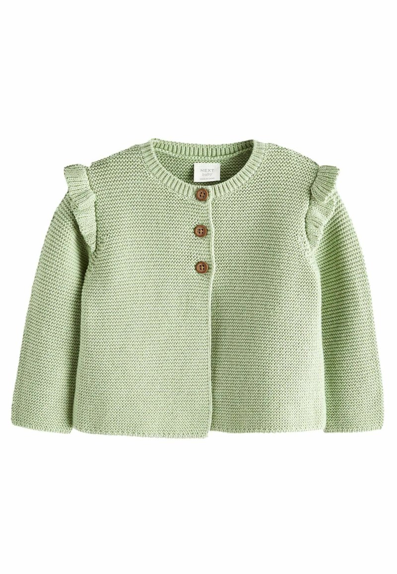 Next FRILL SHOULDER - REGULAR FIT - Cardigan - sage green/verde ...