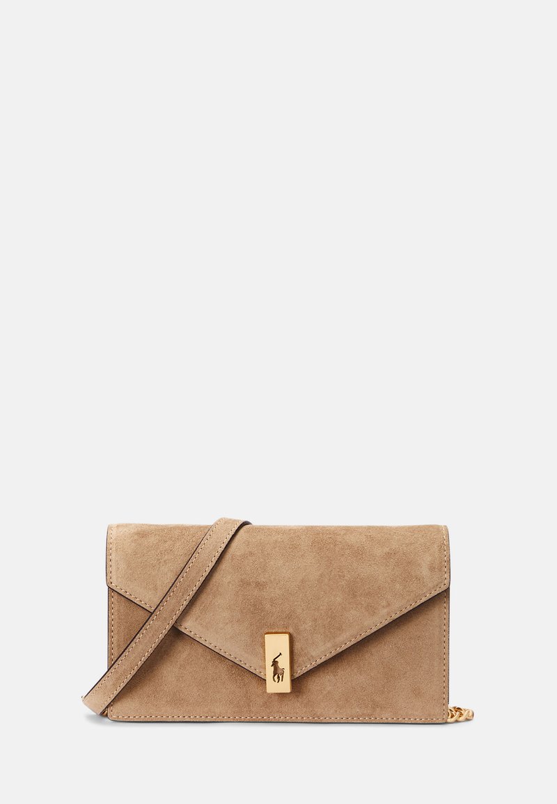Polo Ralph Lauren POLO ID SUEDE CHAIN WALLET & BAG - Clutch - clay/sand ...