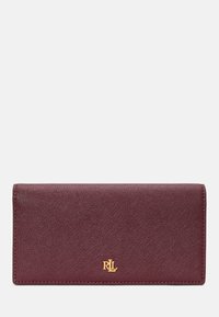 Lauren Ralph Lauren CROSSHATCH LEATHER SLIM WALLET - Monedero - pinot ...