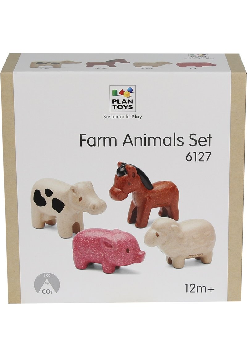 Plan Toys FARM ANIMALS SET - Mini-Spielzeug - multi coloured/mehrfarbig ...