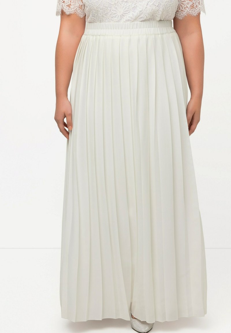 Ulla Popken Jupe plissée - blanc cassé/blanc - ZALANDO.FR