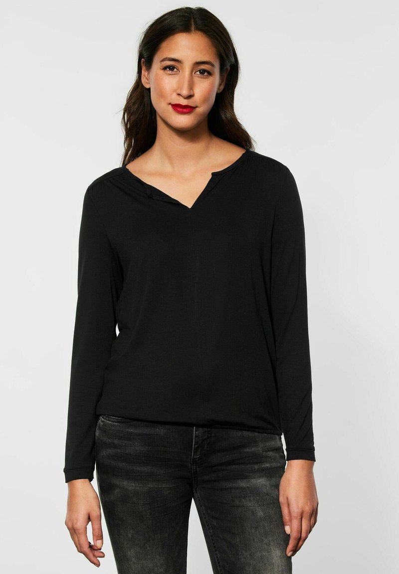 Street One LANGARM - Langarmshirt - schwarz - Zalando