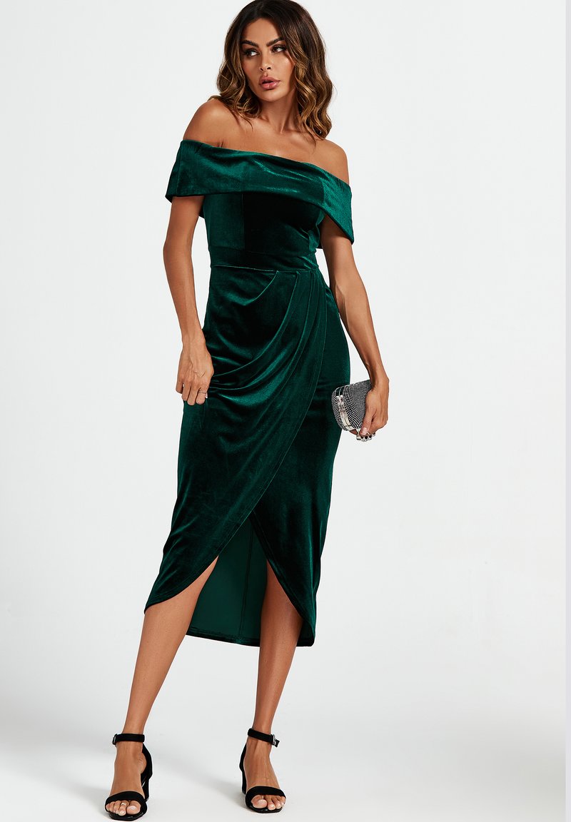 FS Collection FOLD OVER OFF THE SHOULDER SPLIT MIDI - Robe de soirée ...
