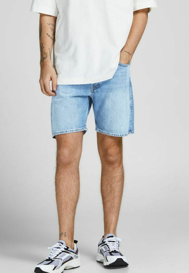 Jack & Jones CHRIS ORIGINAL CJ - Jeans Shorts - blue denim/dunkelblau ...