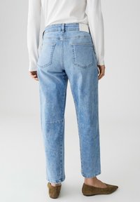 OPUS PANTS RISE BARREL FIT - Wide Leg - light powder blue/blue denim ...