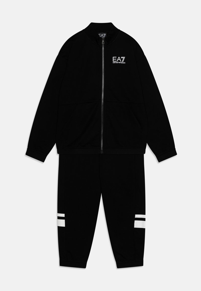 EA7 Emporio Armani TUTA SPORTIVA UNISEX SET - Zip-up sweatshirt - black ...
