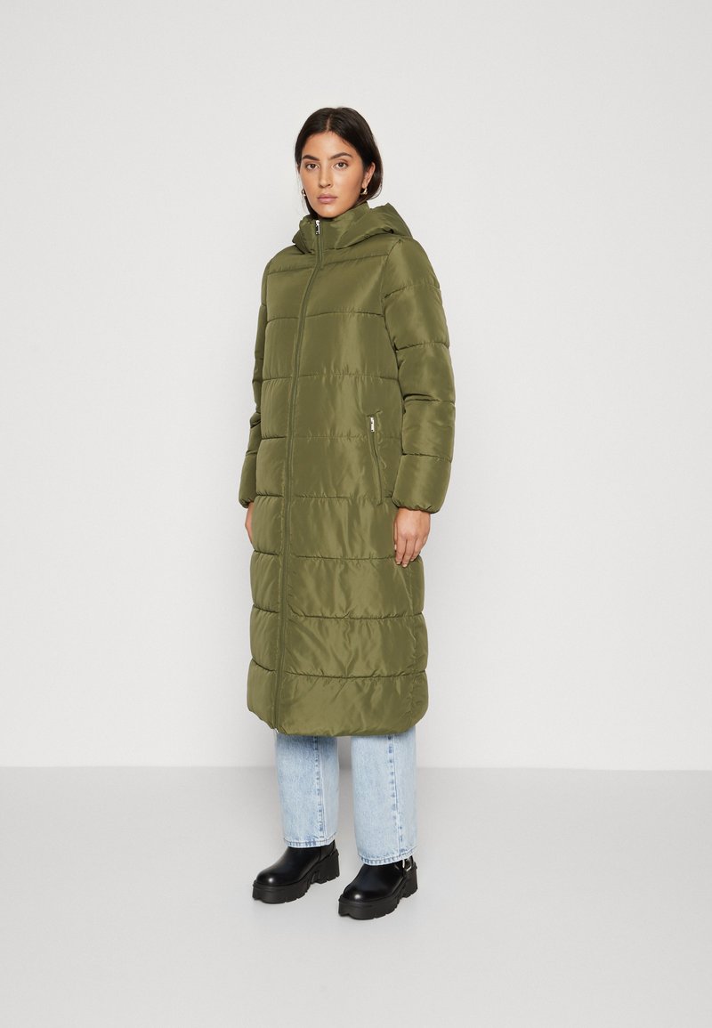 ONLY ONLANNA LONG HOOD PUFFER COAT - Winter coat - kalamata/khaki ...