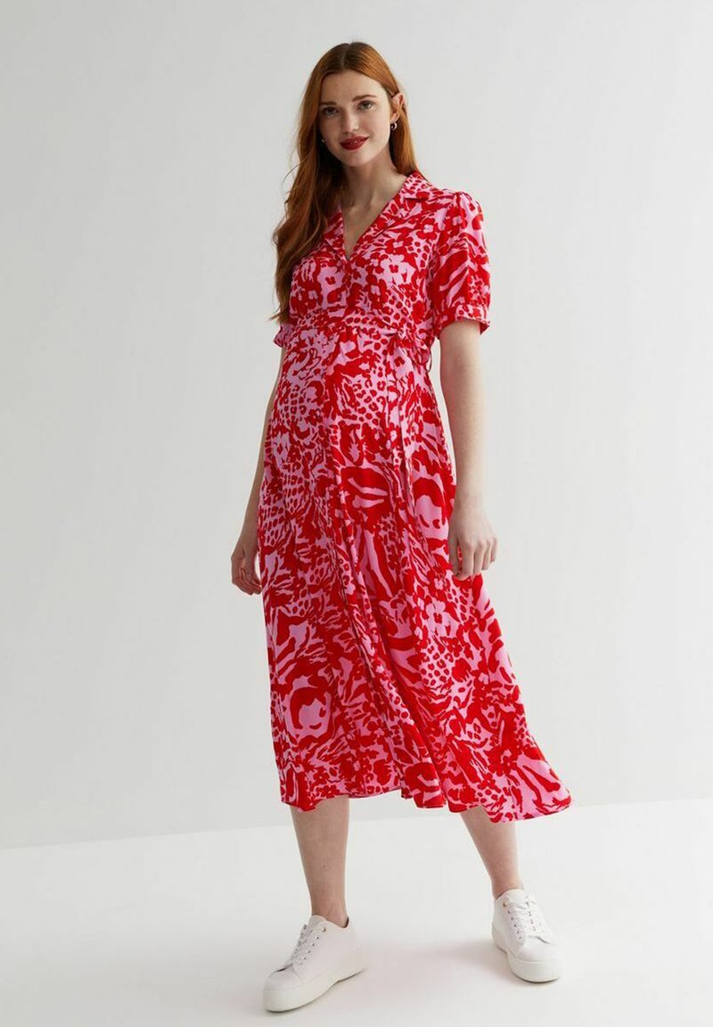 New Look Maternity MATERNITY ANIMAL PRINT BELTED MIDI - Blousejurk ...