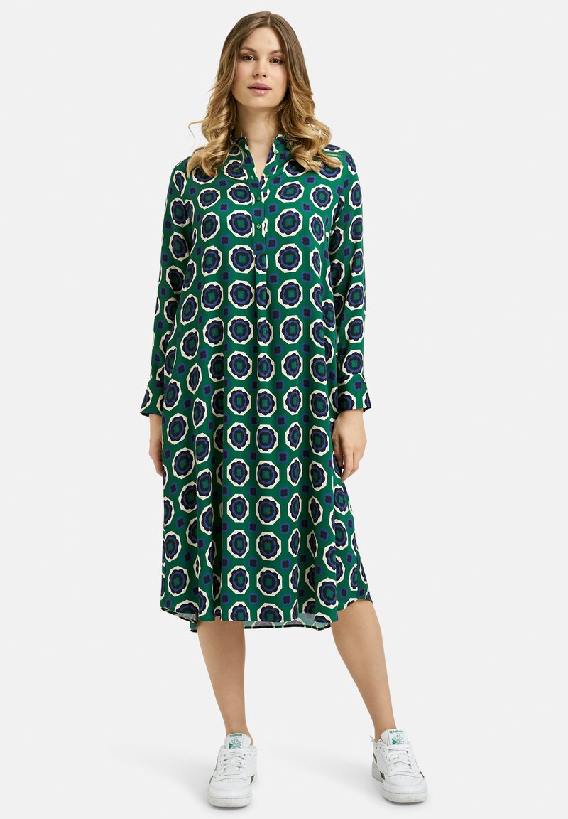 MILANO ITALY WITH COLLAR HALF PLACKET AND 1/1 SLEEV - Blusenkleid - mid ...