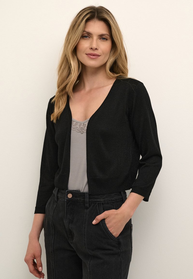 Cream CRSIERRA BOLERO Glitter - Cardigan - Cardigan - pitch black/black ...