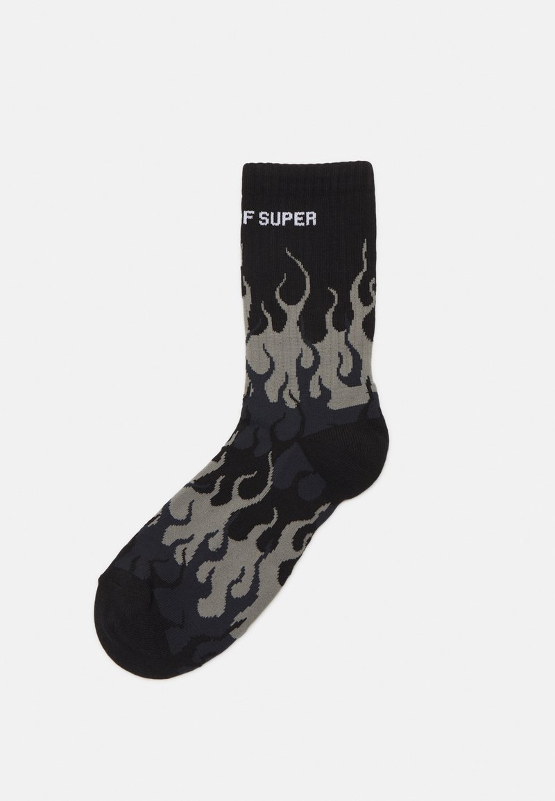 Vision of Super FLAMES AND WHITE LOGO - Calcetines - black/grey/negro ...