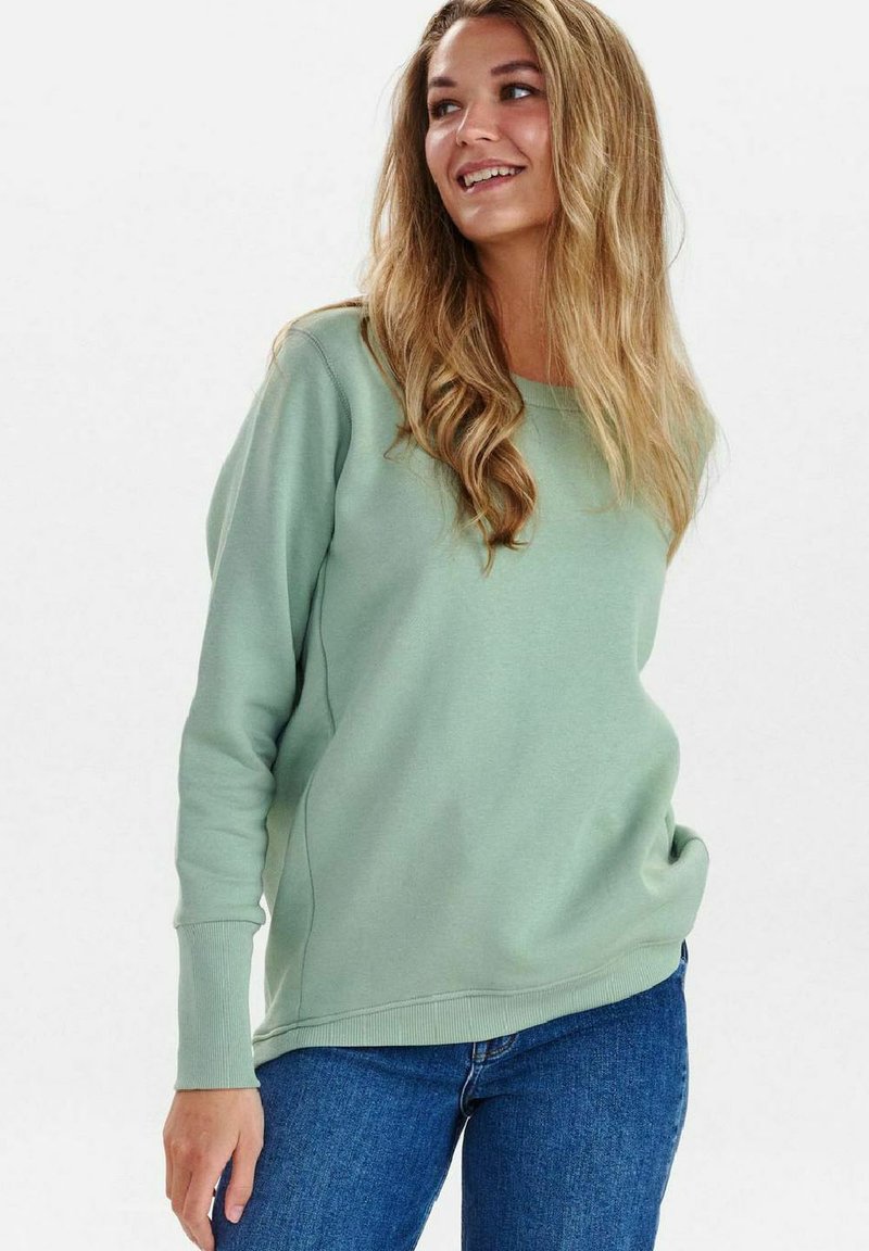 Nümph NUSEINNA - Sweatshirt - grayed jade/bleu clair - ZALANDO.FR