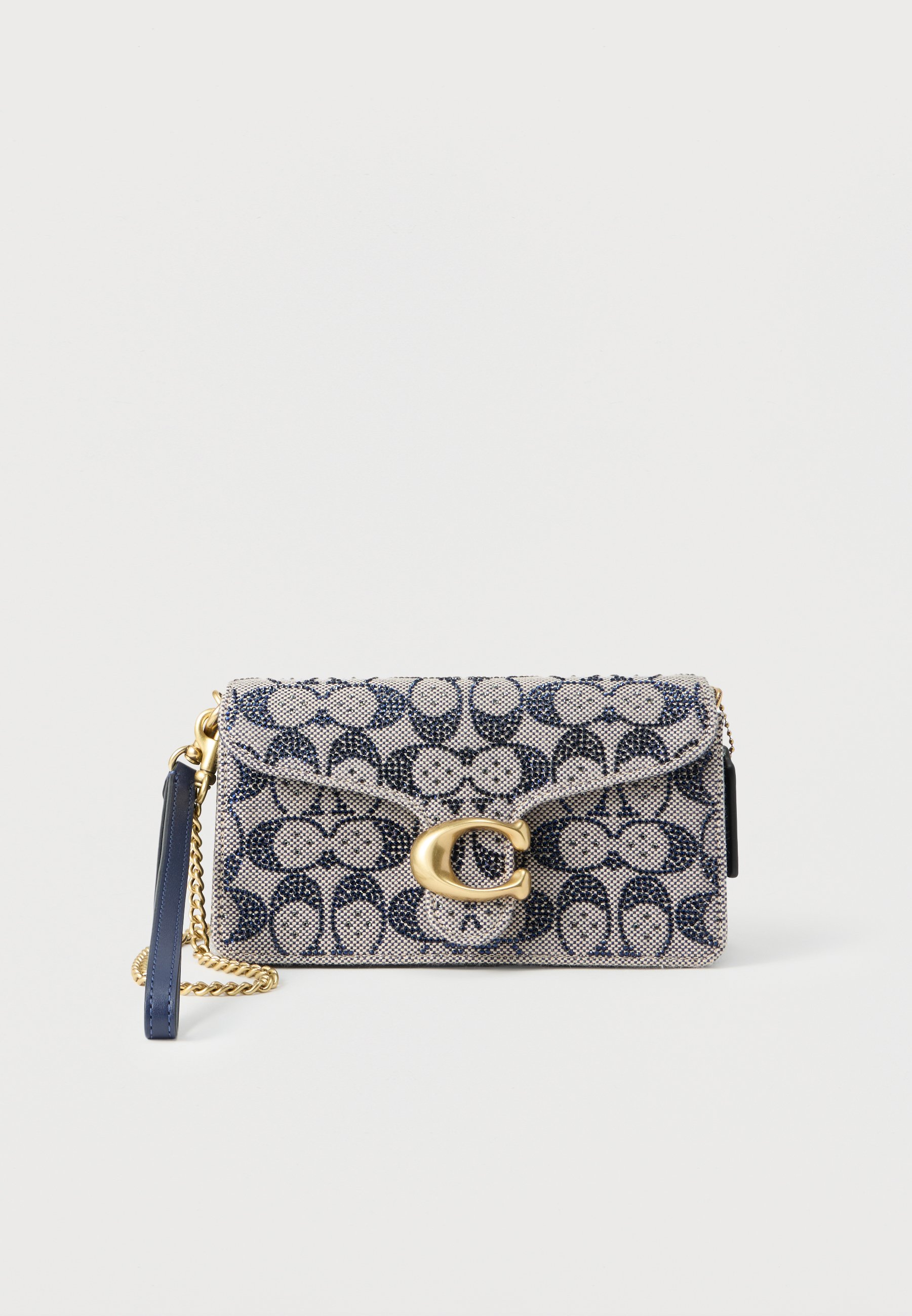 COACH CRYSTAL SIGNATURE TABBY CHAIN CROSSBODY - Umhängetasche - cadet ...