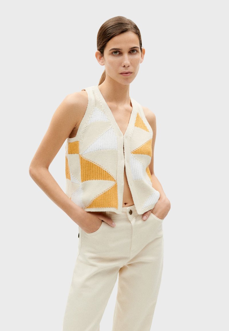 Thinking Mu ROBBIE - Weste - ivory/weiß - Zalando.at