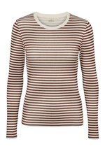 Basic Apparel LUDMILLA - Langarmshirt - whisper white mink/cognac ...