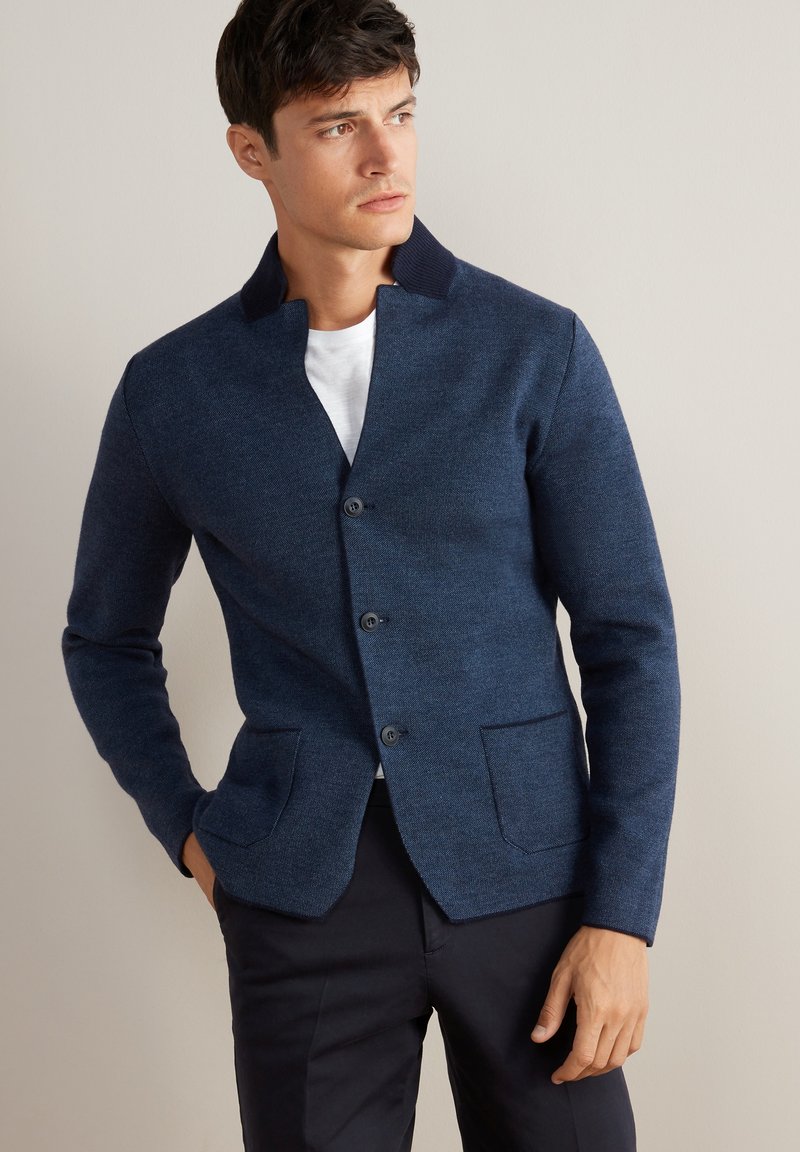 Falconeri TWEED - Kavaj - blue/stoneblue denim - Zalando.se