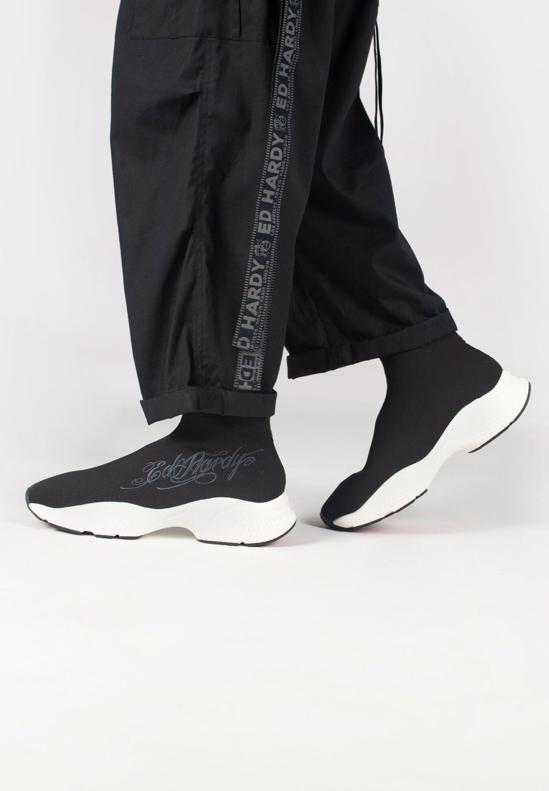 Ed Hardy SCRIPT ED RUNNER - Sneaker high - black charcoal/schwarz ...