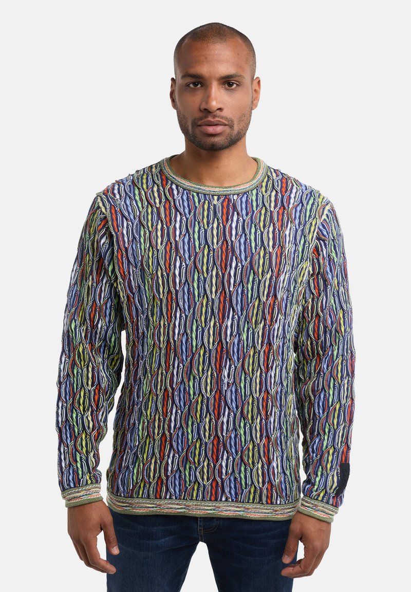 Carlo Colucci Neule - navy-yellow/tummansininen - Zalando.fi