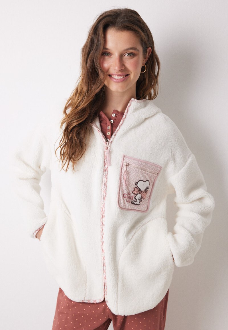 women'secret THE PEANUTS SNOOPY - Fleecejakke - white/hvid - Zalando.dk