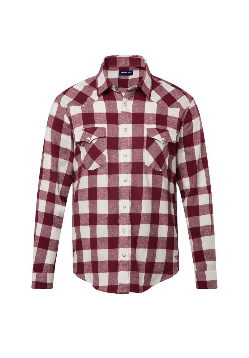John F. Gee KARO- LANGARM KENTKRAGEN MODERN FIT - Skjorter - berry/rød ...