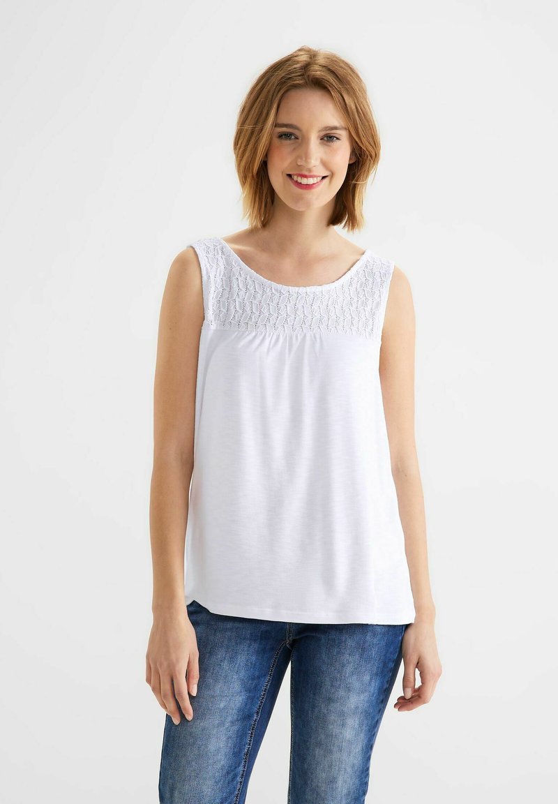 Street One MIT SPITZENDETAIL - Bluse - weiß - Zalando.de