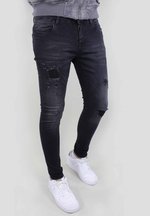 Gabbiano Jeans Slim Fit - black destroyed/black denim - Zalando.de