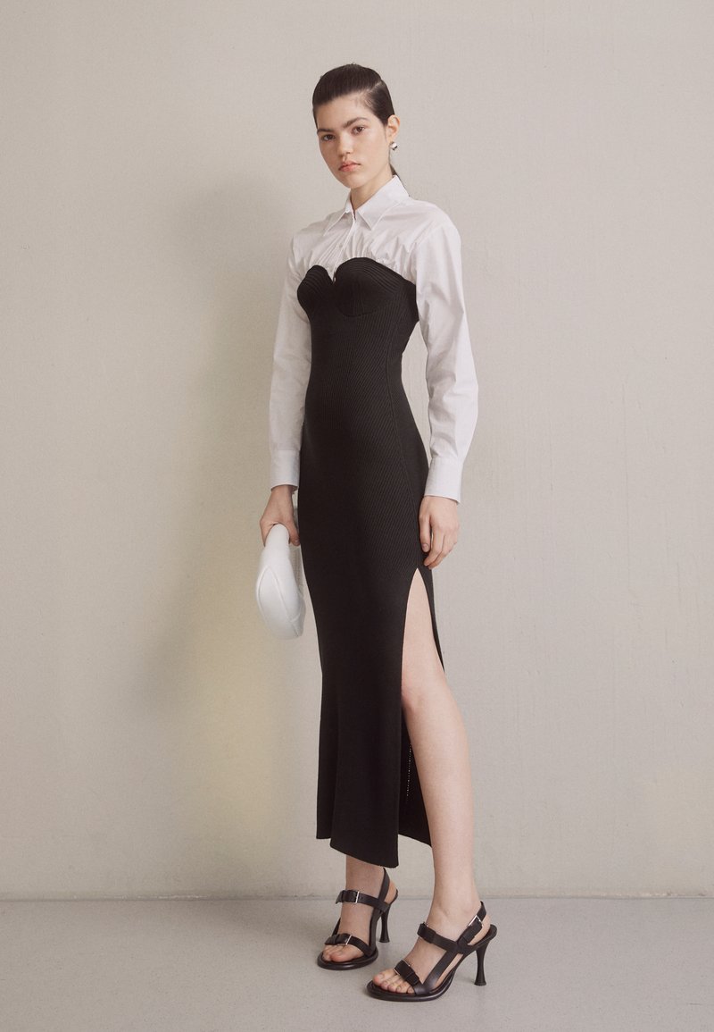 Staud Hazel Dress Cocktail Dress Party Dress Black White Black