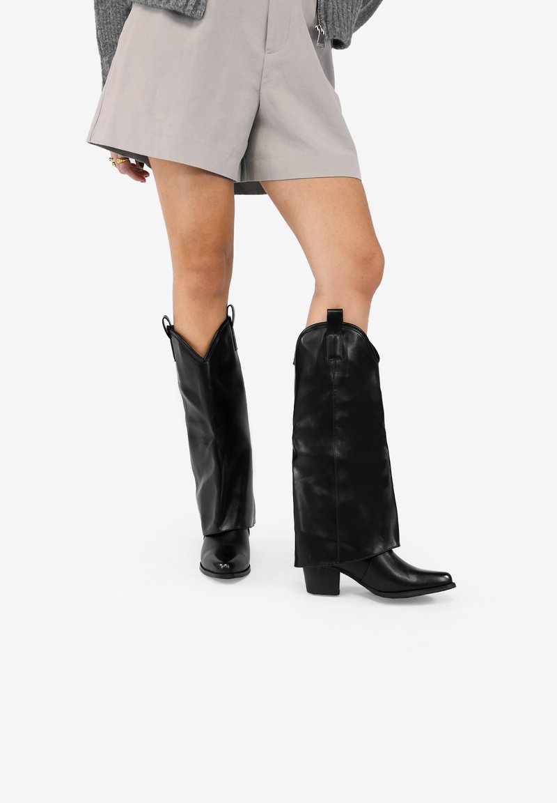 Bosanova FOLDED COWBOY - Cowboy-/Bikerboot - nero/schwarz - Zalando