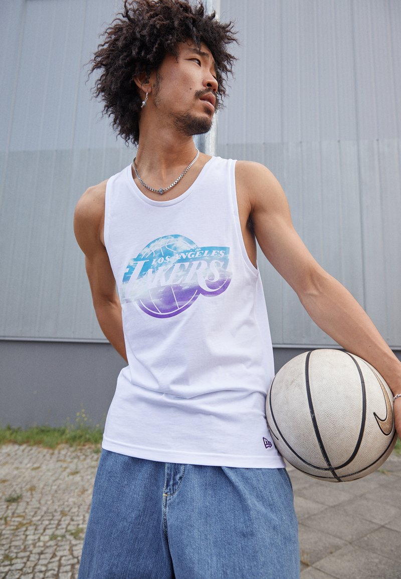 New Era NBA SKY PRINT TANK LOS ANGELES LAKERS - Squadra - white/bianco ...