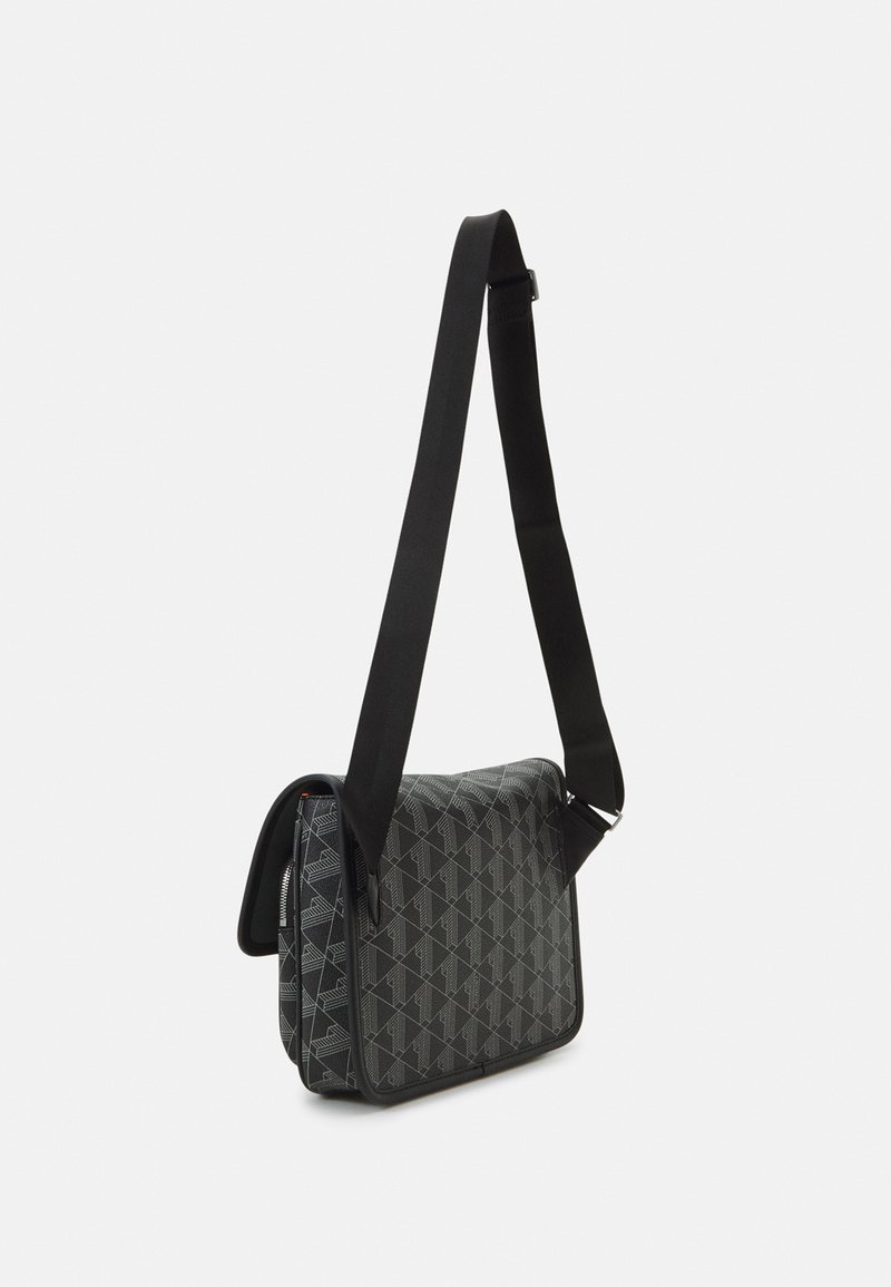 Lacoste THE BLEND UNISEX - Across body bag - monogram noir gris/black ...