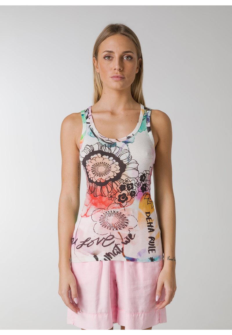 Deha ALLOVER TANK - Top - multicolore floreale/offwhite - Zalando.de