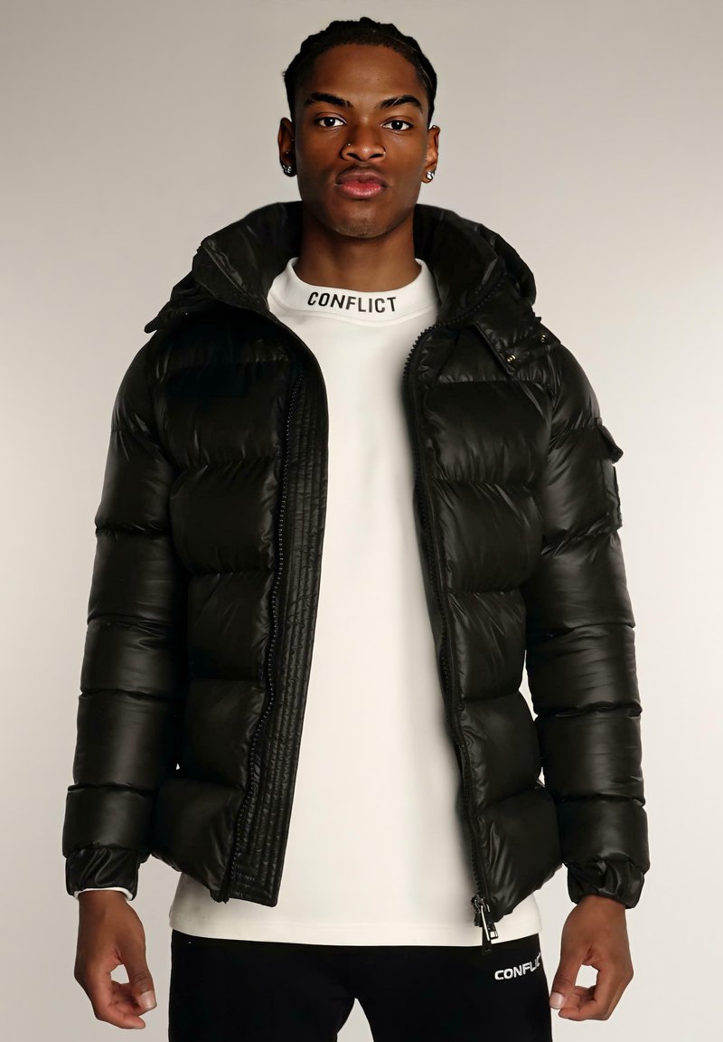 CONFLICT PUFFER - Winter jacket - black/beige - Zalando.ie