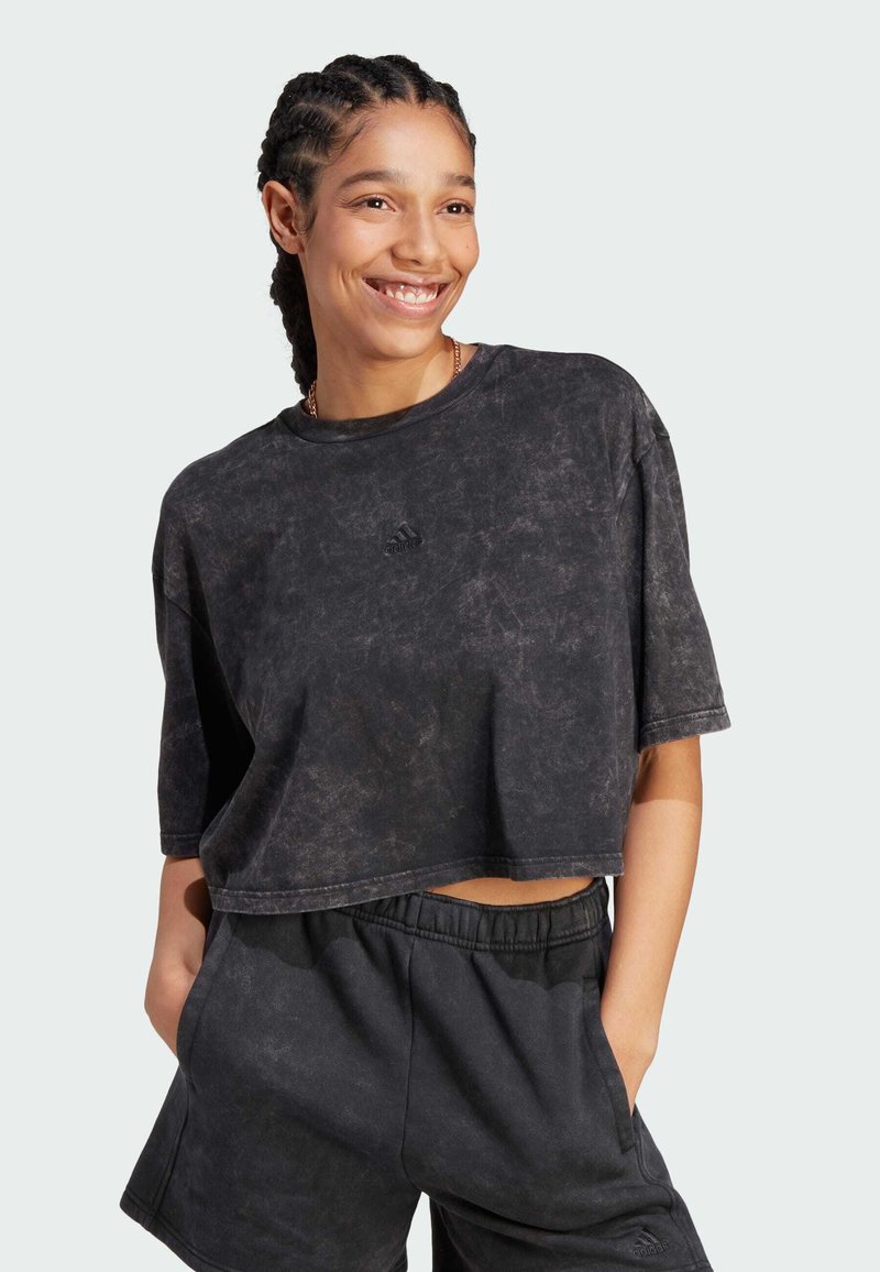 adidas Sportswear Basic T-shirt - black - Zalando.ie