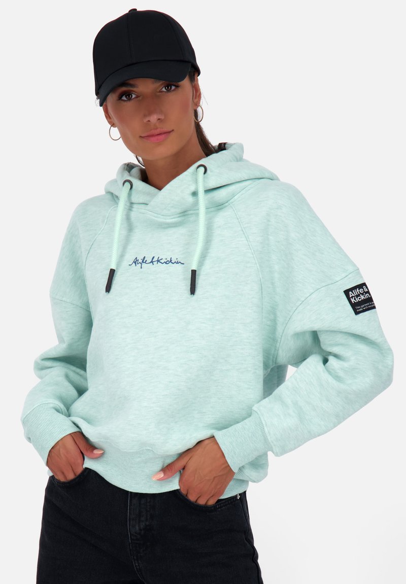 alife & kickin JESSYAK A - Sweat à capuche - ice mint melange/bleu ...